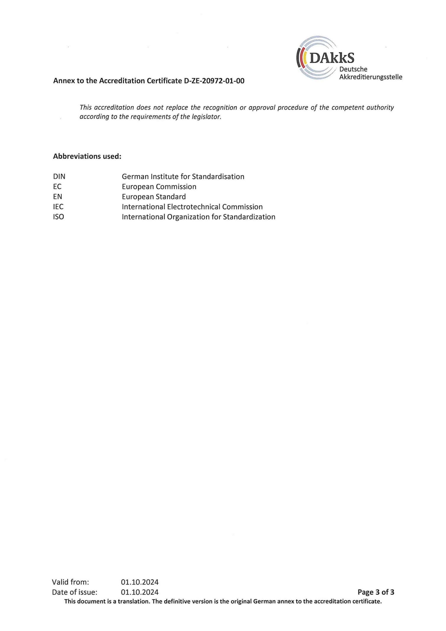 Accreditations – SRS Certification GmbH